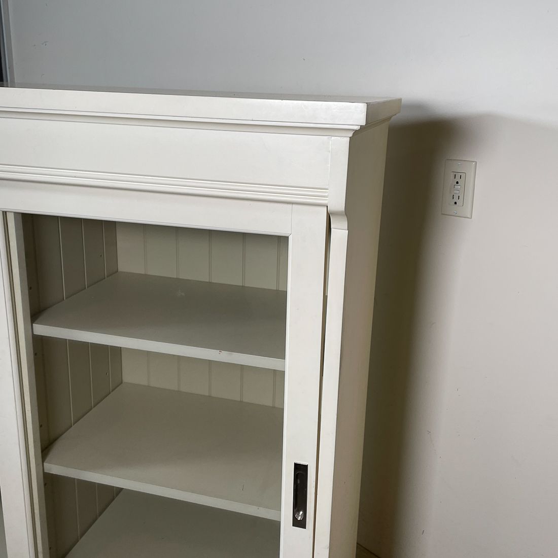White Wood Display Cabinet Corner Display Cabinets